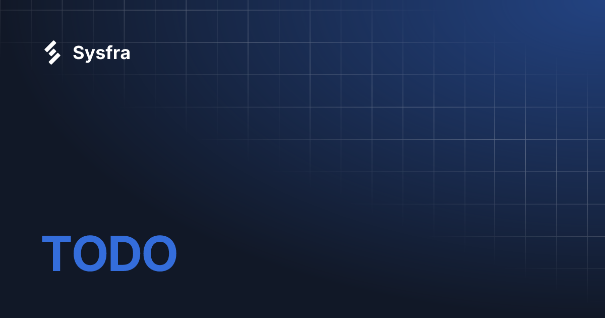 TODO | Sysfra